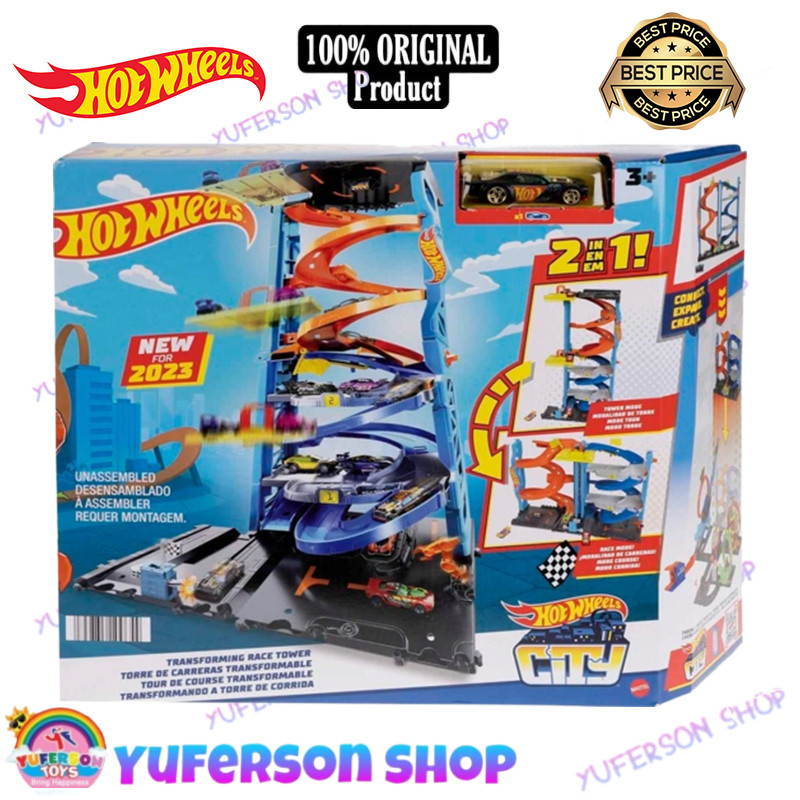 Jual Hotwheels City Transforming Race Tower HKX43 | Shopee Indonesia