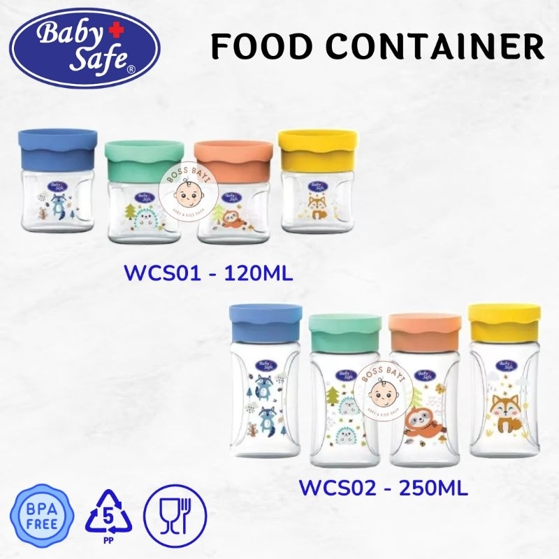 Jual BABY SAFE - Food Container 120ml / 250ml ( Wadah MPASI Makanan ...