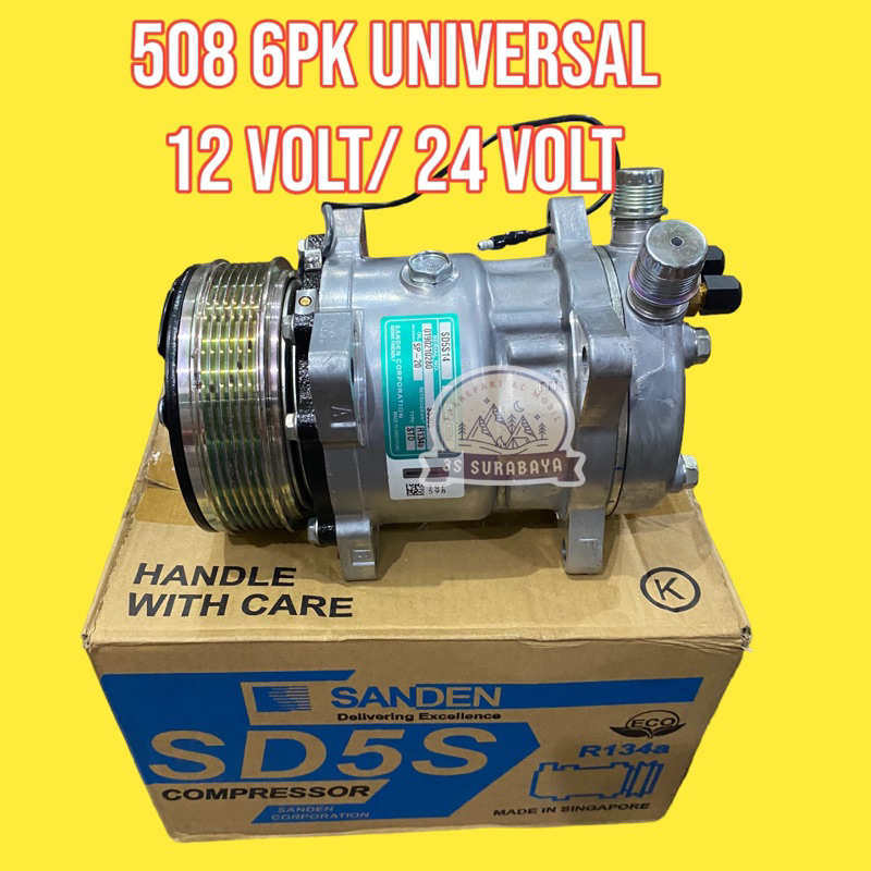 Jual Kompresor 508 6pk Sanden Original 12 Volt / 24 Volt Ac Mobil ...
