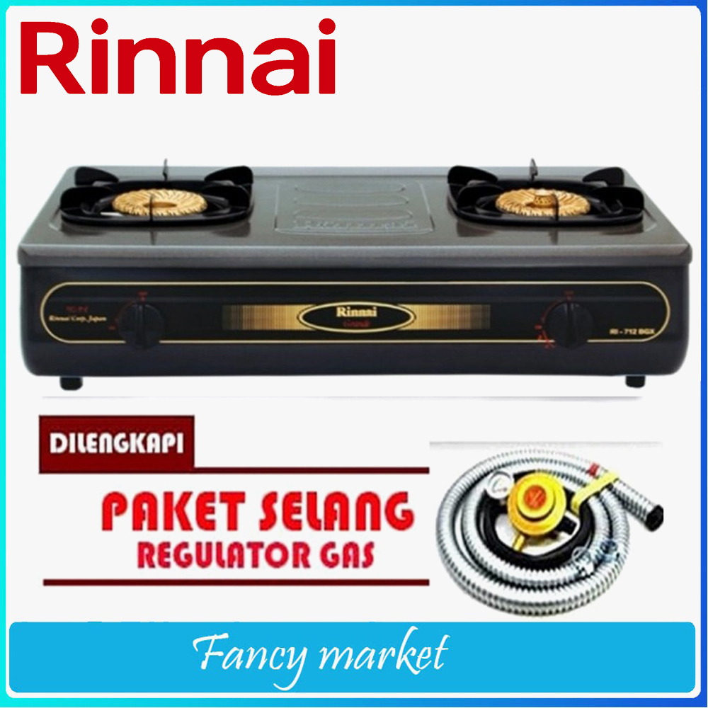 Jual KOMPOR GAS Rinnai 2 Tungku RI 712 BGX API BESAR API TORNADO BODY ...