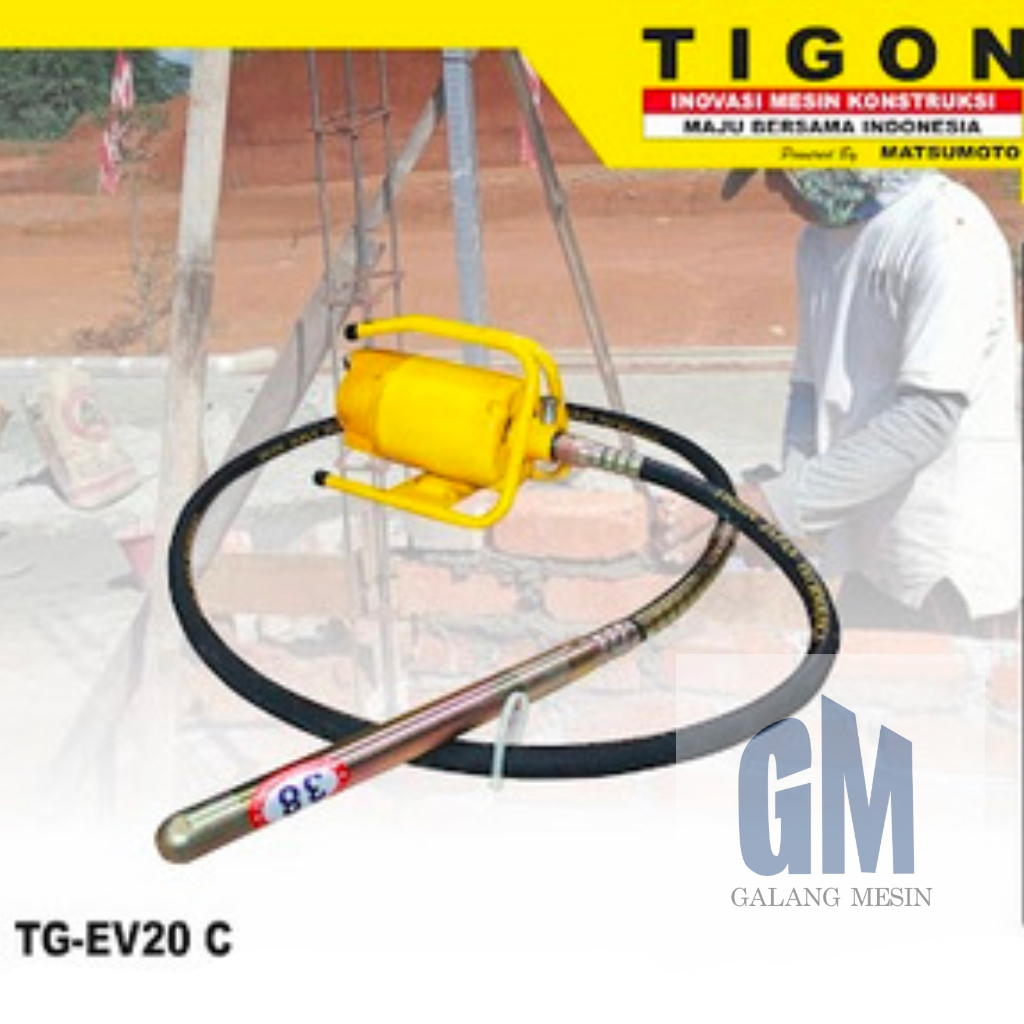 Jual Tigon Electric Vibrator TG-EV20C Mesin Pemadat Cor Beton Elektrik TG-EV 20 C 2 hp 1 phase ...