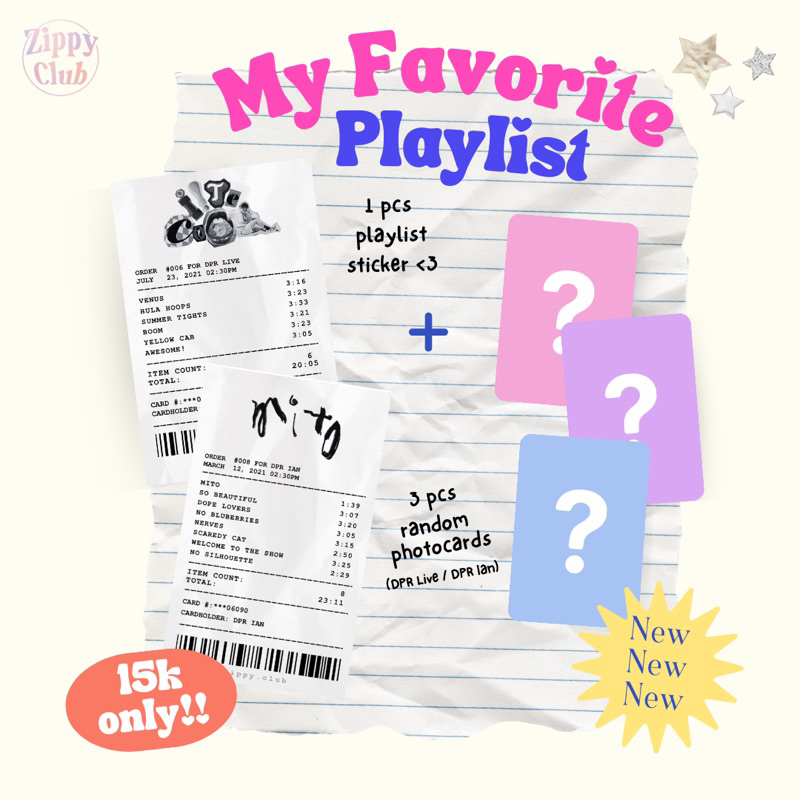 Jual My Favorite Playlist / sticker playlist DPR IAN & DPR LIVE ...