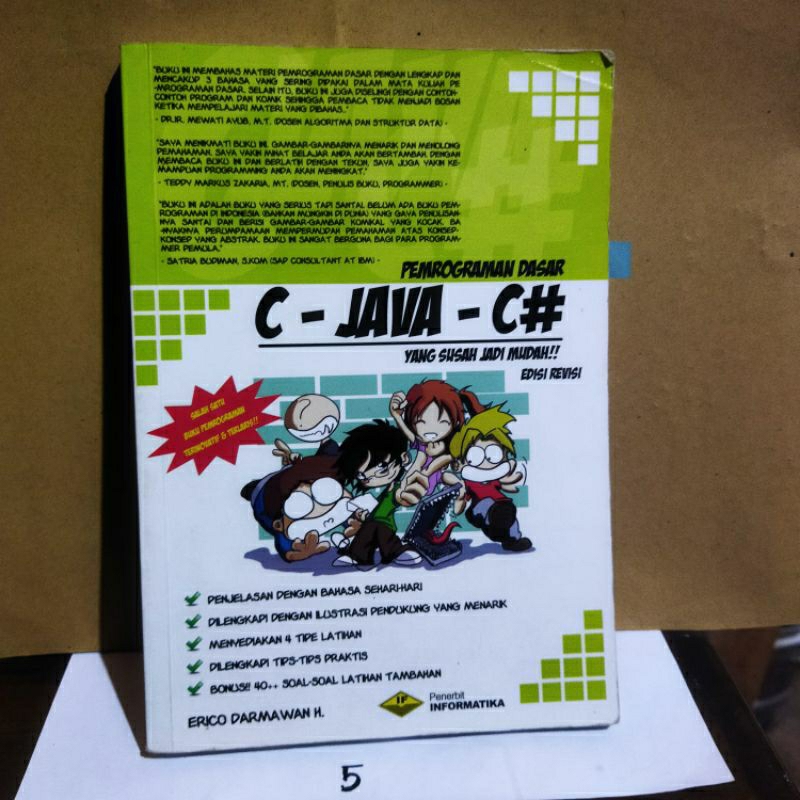 Jual BUKU PEMROGRAMAN DASAR C-JAVA-C# YANG SUDAH JADI MUDAH | Shopee ...