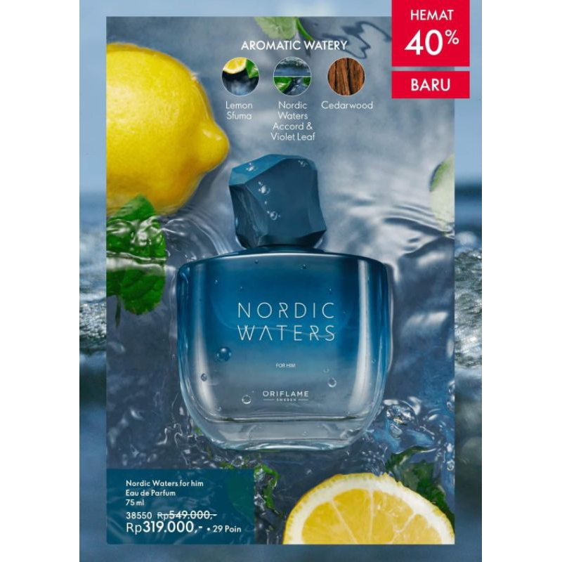Jual TERBARU !! Nordic waters for her / him eau de parfum / deodorant | Shopee Indonesia