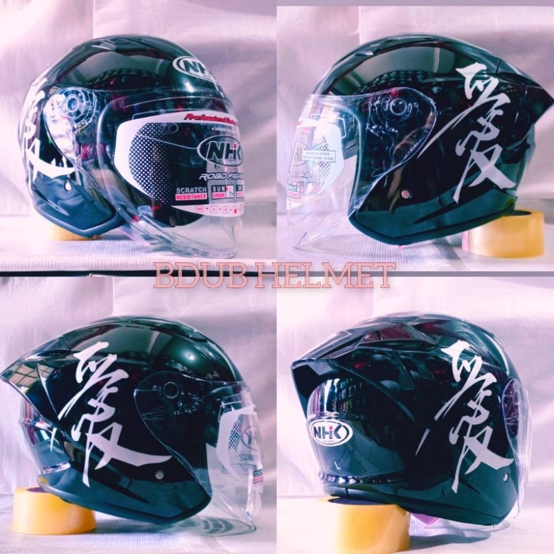 Jual Helm NHK R1 MAX motif kanji paket ganteng | Shopee Indonesia