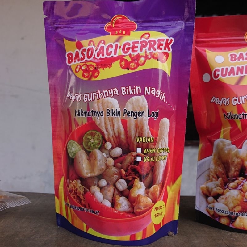 Jual Baso Aci Kemasan Print Ayam Geprek / Boci Keju | Shopee Indonesia