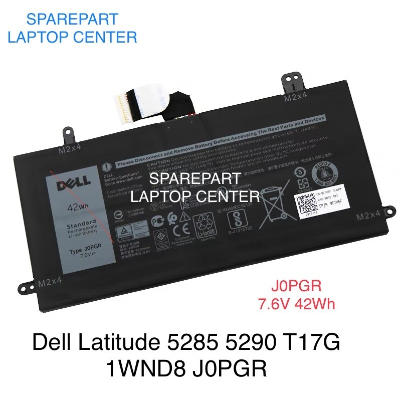 Jual Baterai Dell Latitude 12 5285 5290 2-in-1 Series J0PGR JOPGR FTH6F ...