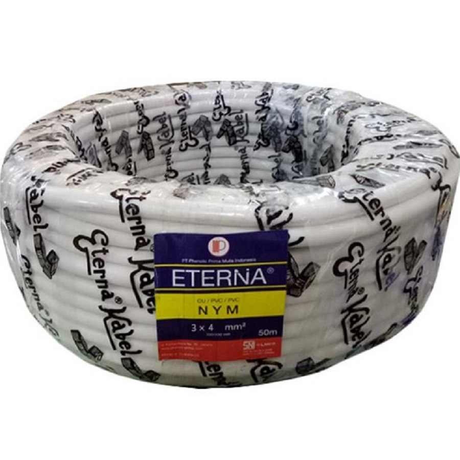 Jual Kabel Listrik Eterna Nym 3x4 MM 3 x 4 MM Asli Tembaga Ecer Per ...