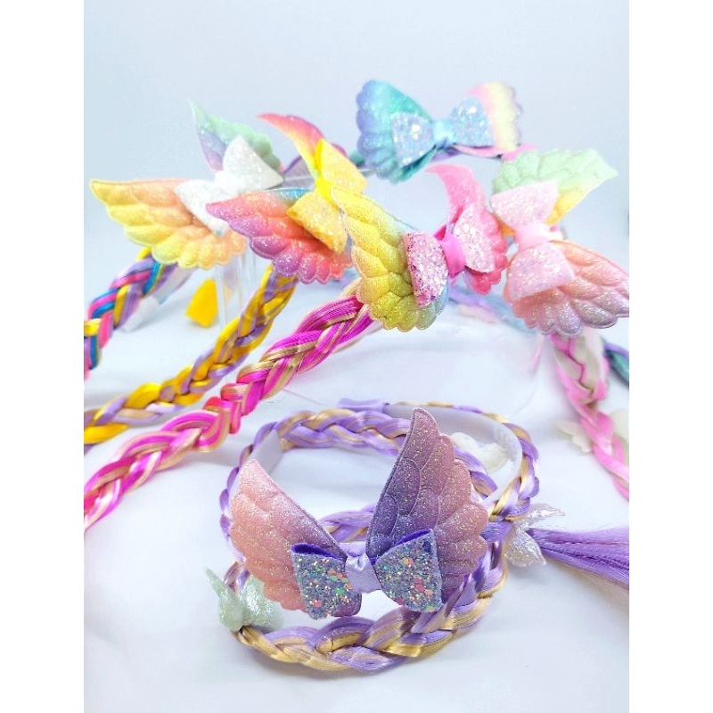 Jual BANDO KOREA ANAK PEREMPUAN AKSEN SAYAP AKSESORIS BANDANA RAMBUT ...