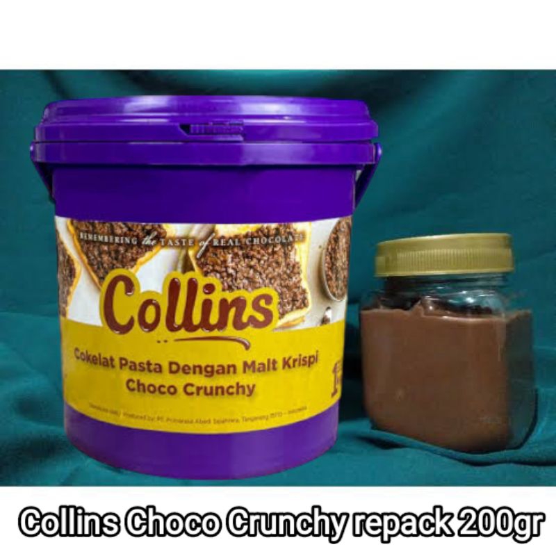 Jual Collins Choco Crunchy Repack 200 gram share in jar selai topping ...