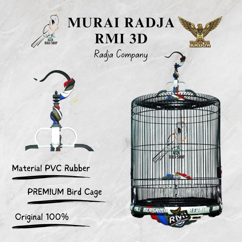 Jual Sangkar Kandang Murai Radja Company RMI 3D Rubber Carbon | Shopee ...