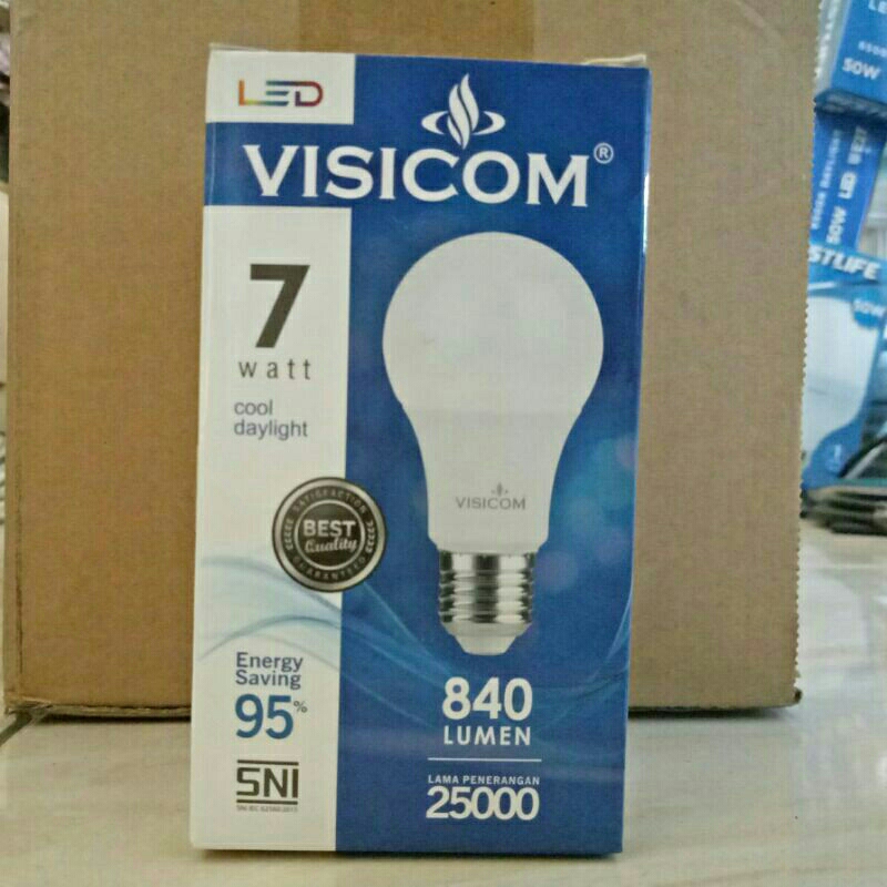 Jual VISICOM LAMPU LED 7 WATT PUTIH SNI GARANSI 1 TAHUN | Shopee Indonesia