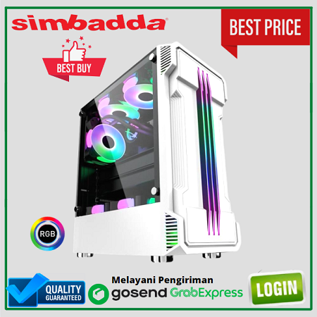 Jual Casing Simbadda BattleGround 08 - ATX, mATX Tempered Glass Gaming ...
