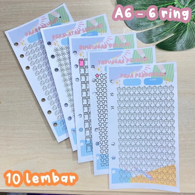 Jual A6 Paket Binder Menabung Budgeting Savings Challenge Keuangan ...
