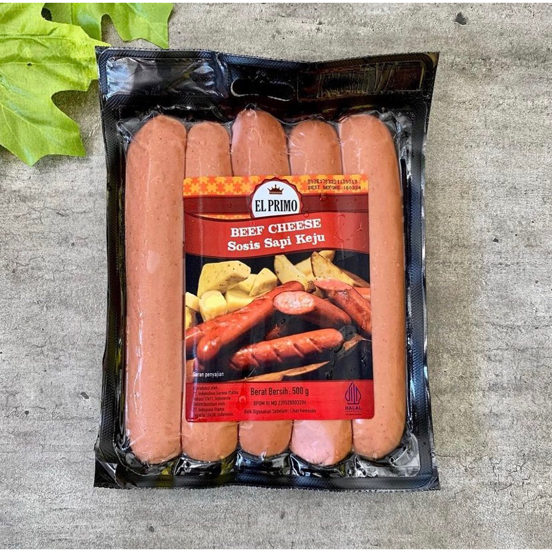 Jual El Primo Beef Cheese Sosis Sapi Keju 500gr | Shopee Indonesia