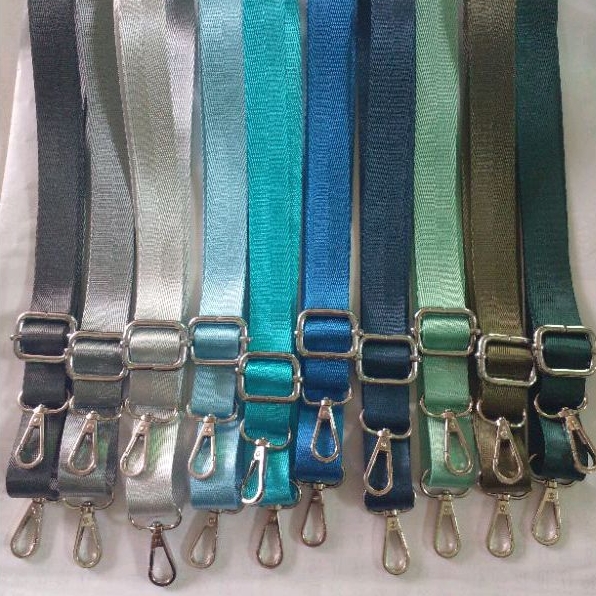 Jual tali tas selempang 2.5 cm nylon glosy kaitan NIKEL(SILVER) Dan ...