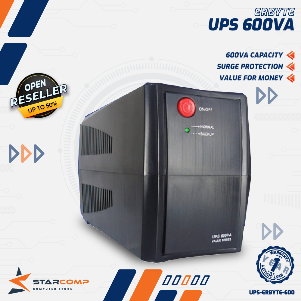 Jual Erbyte UPS V Series 600VA 300Watt UPS 600 VA | Shopee Indonesia