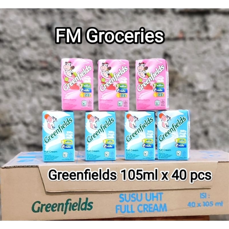 Jual Susu Greenfields 105 ml Karton isi 40 susu uht Greenfields 105ml Dus isi 40 | Shopee Indonesia