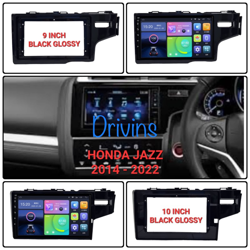 Jual FRAME HEAD UNIT DOUBLE DIN ANDROID HONDA JAZZ 9" INCH & 10" INCH ...