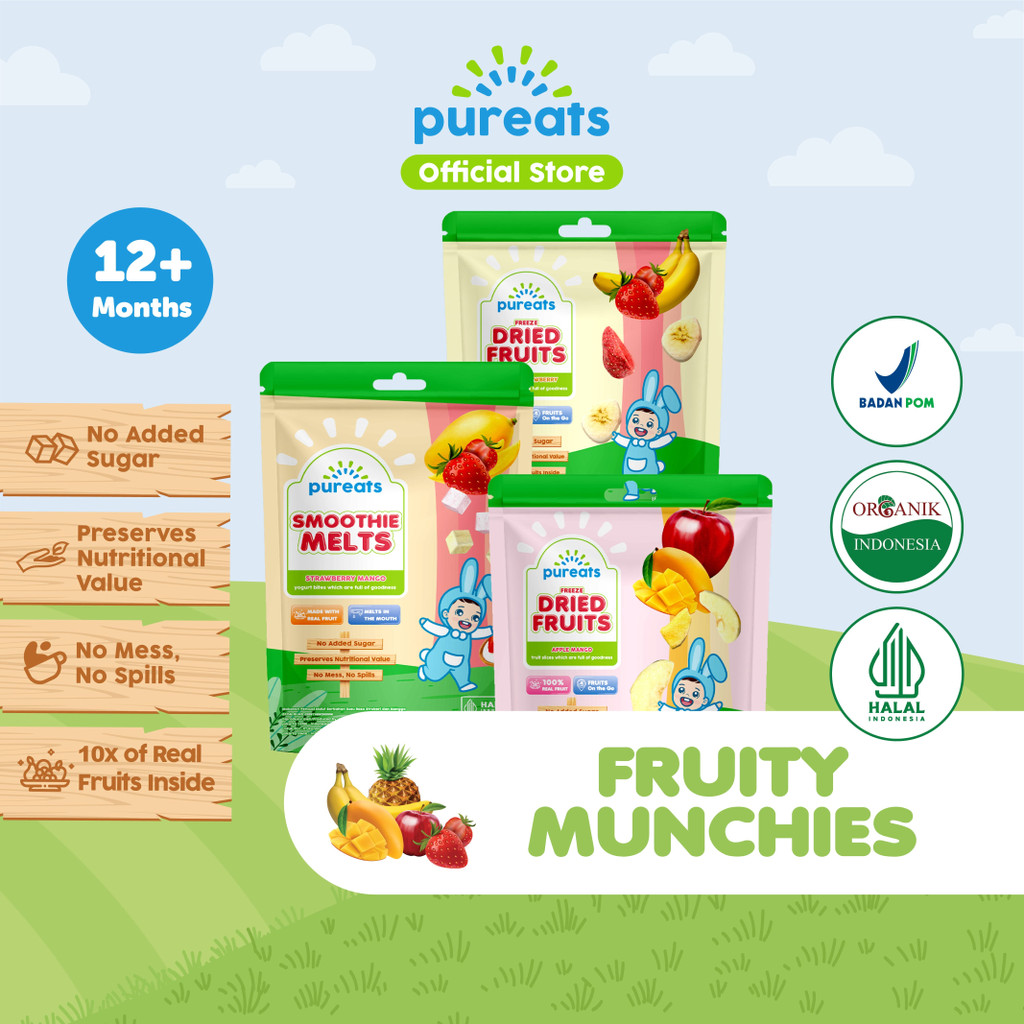 Jual Pureats Bundle (2 x Freeze Dried & 1 x Smoothie Melts) - Paket ...