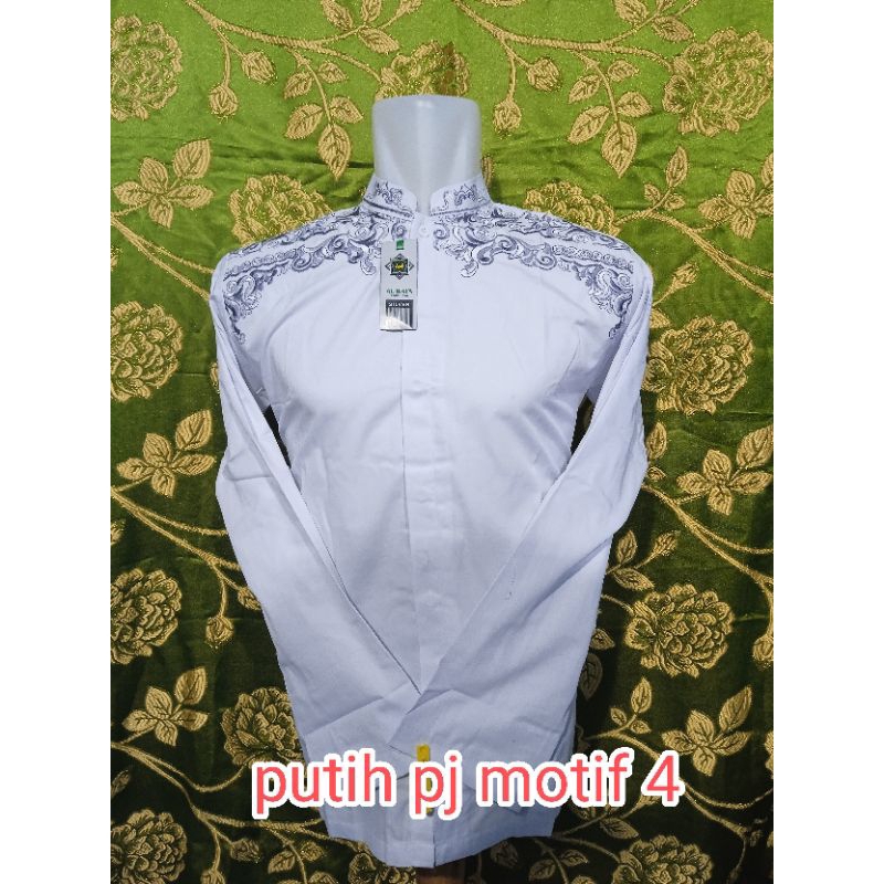 Jual baju koko putih lengan panjang,Baju muslim al-wafa,baju koko al ...