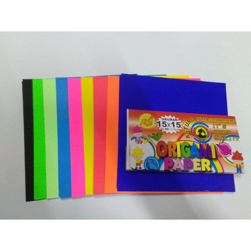 Jual Kertas Origami ukuran 15 x15 ( 50 lembar) | Shopee Indonesia