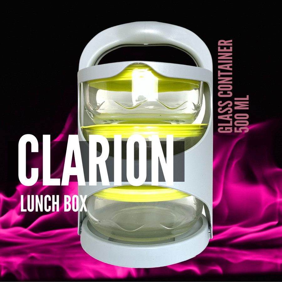 Jual CLARION Glass Food Container | Lunch Box | Tempat Makan Reusable ...