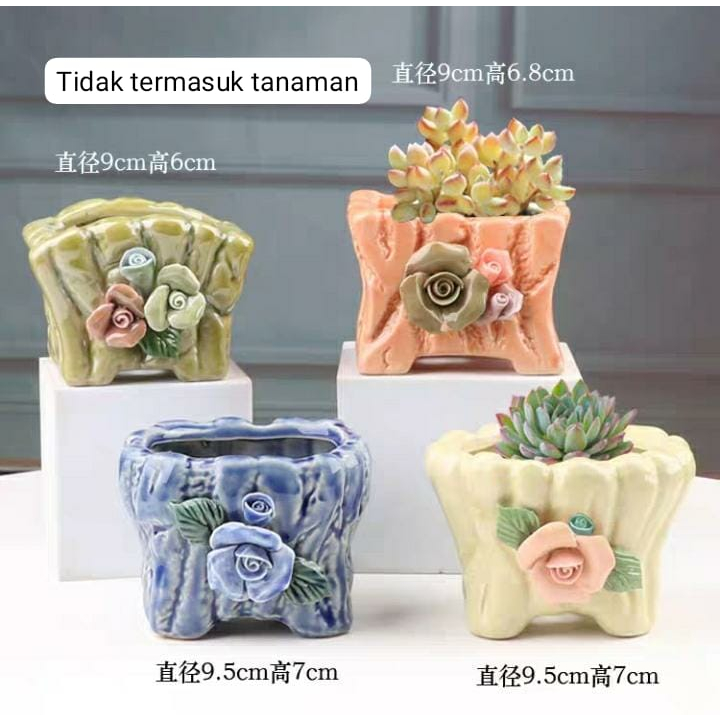 Jual Pot Sukulen Kaktus model 3D Tebal (harga satuan) | Shopee Indonesia
