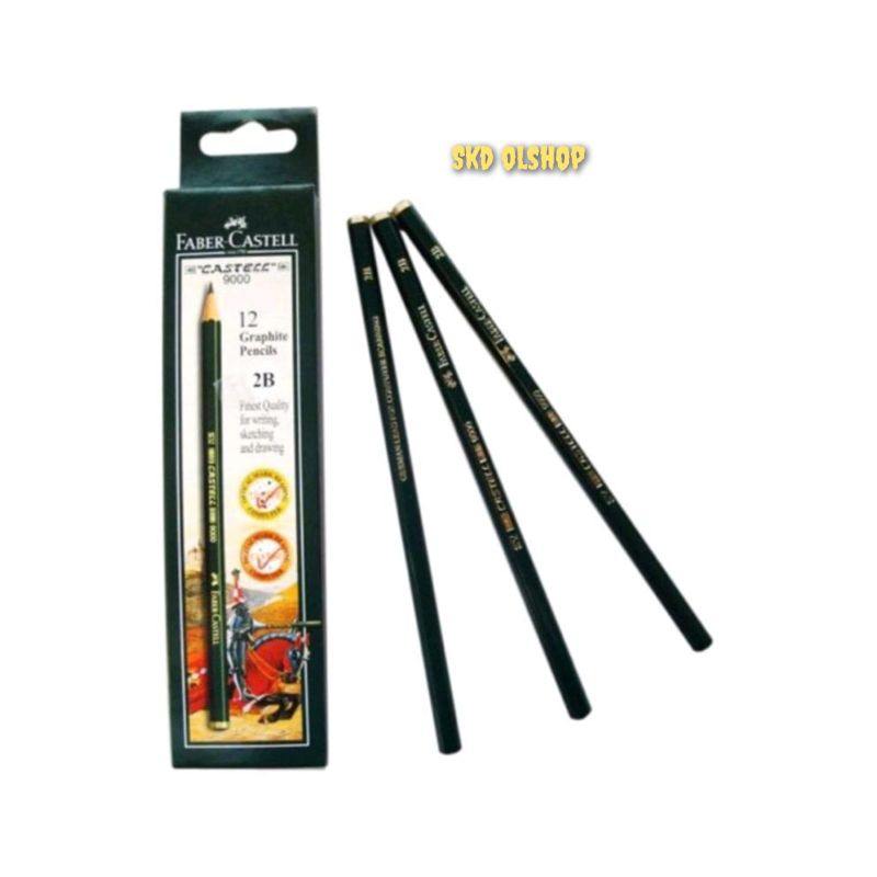 Jual Pensil kayu 2B-pensil 2B kayu- pensil 2B merk Fabercastell(6 PC ...