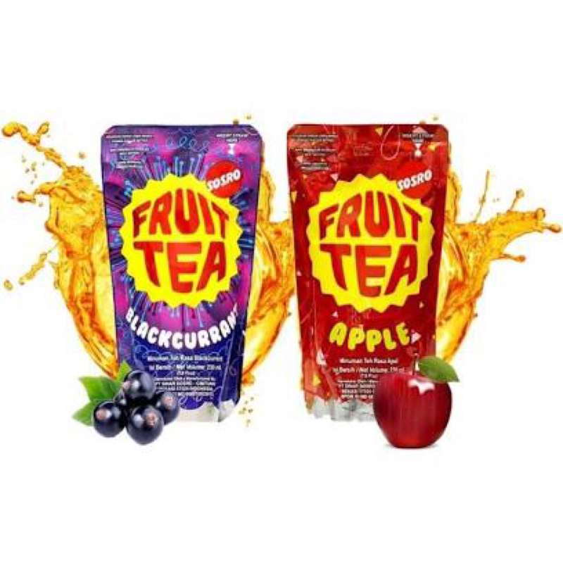 Jual BISA MIX 2 RASA Fruit Tea Sosro kemasan pouch 200 ml isi 24 pcs ...