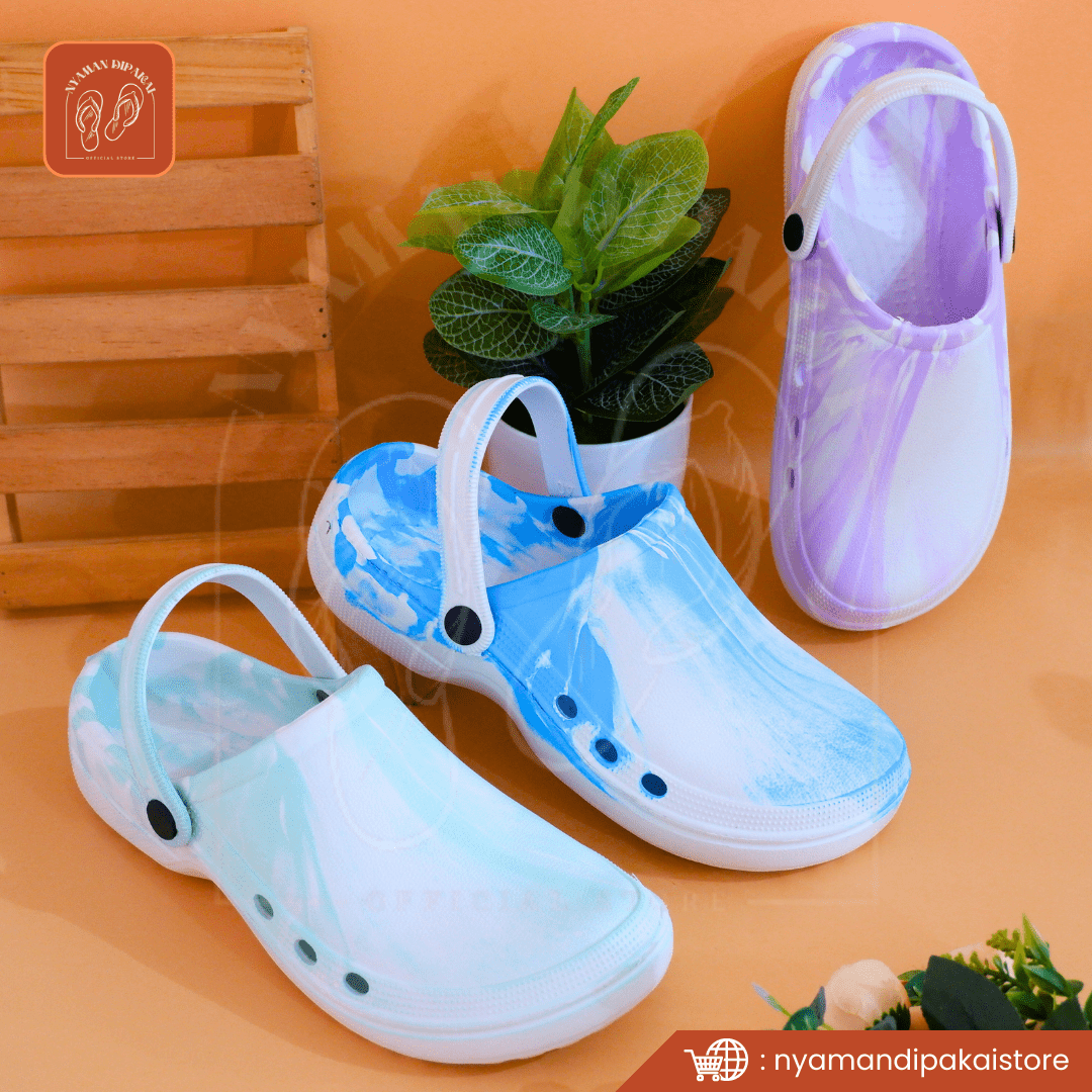 Jual Sandal Kodok Tie Dye Wanita / Sandal Kodok Motif Loreng New Model ...