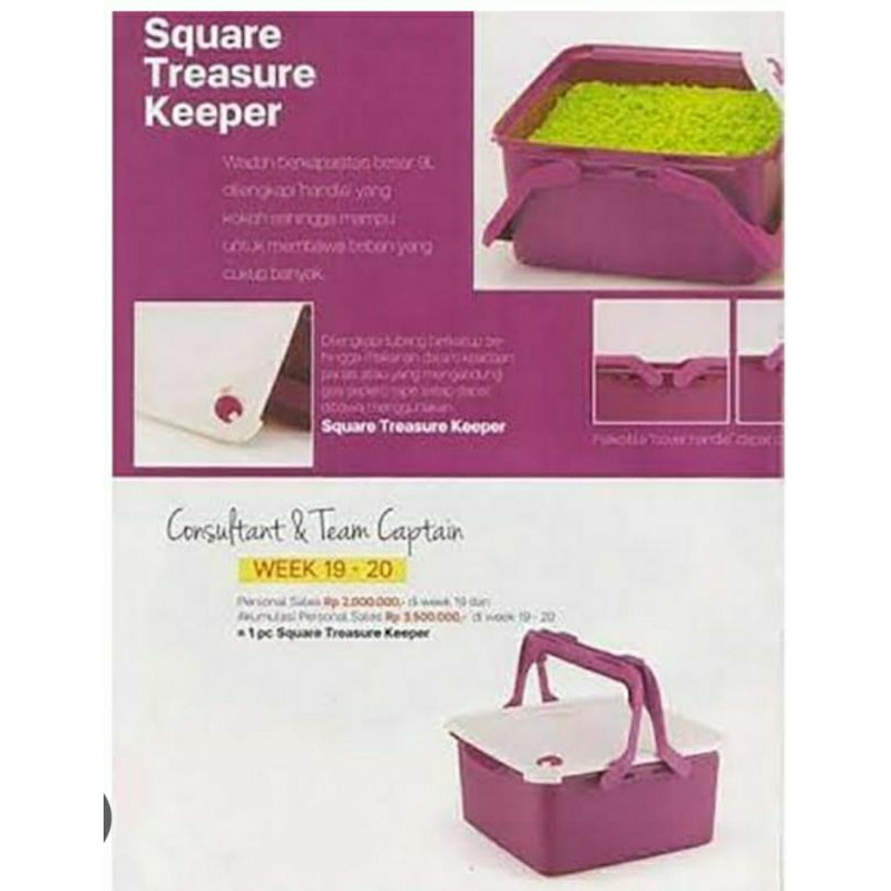 Jual square treasure keeper tupperware | Shopee Indonesia