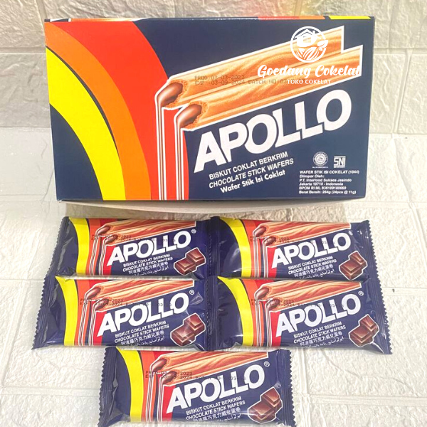 Jual Apollo Stick Wafer Biskuit Berkrim Chocolate Strawberry Pandan 1 ...