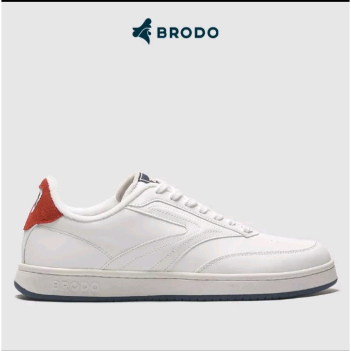 Jual Sepatu Brodo Ace Tennis White Red - Original - Local Pride ...