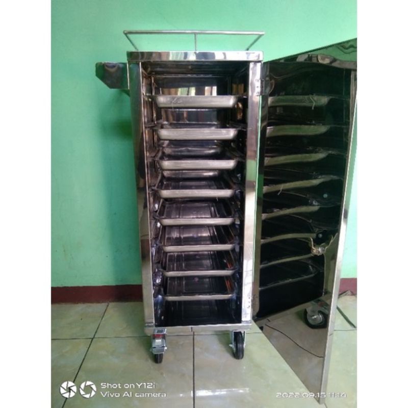 Jual FOOD TROLLEY 8 SUSUN TANPA PEMANAS STAINLESS | TROLI MAKAN PASIEN ...