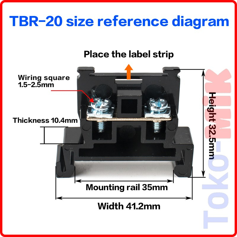 Jual TERMINAL BLOK BLOCK TBR TBR-10 TBR-20 TBR-30 TBR-45 TBR-60 DIN ...