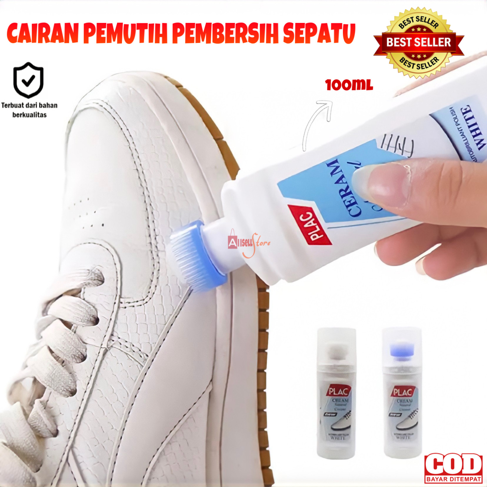 Jual ( BISA COD ) PROMO CAIRAN PEMBERSIH SEPATU / PEMUTIH SEPATU AJAIB ...