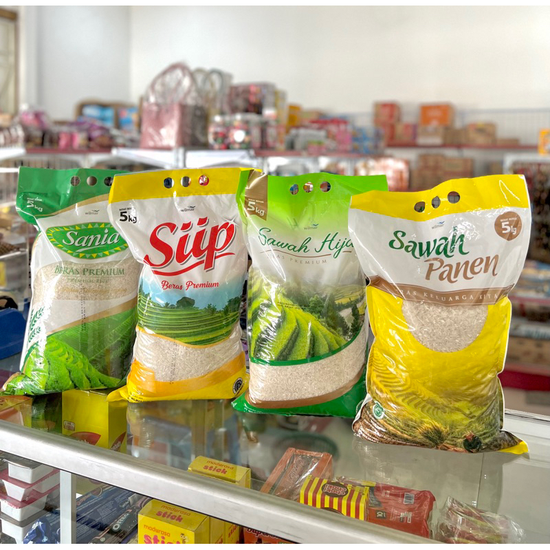 Jual Beras 5kg Wilmar Sania Sawah Hijau Panen Premium | Shopee Indonesia