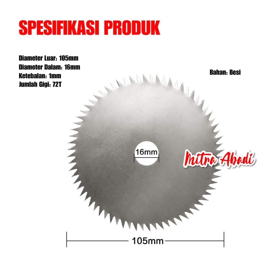 Jual Mata Gerinda Potong Kayu 4 INCH 72T HSS / Circular Saw Blade | Shopee Indonesia