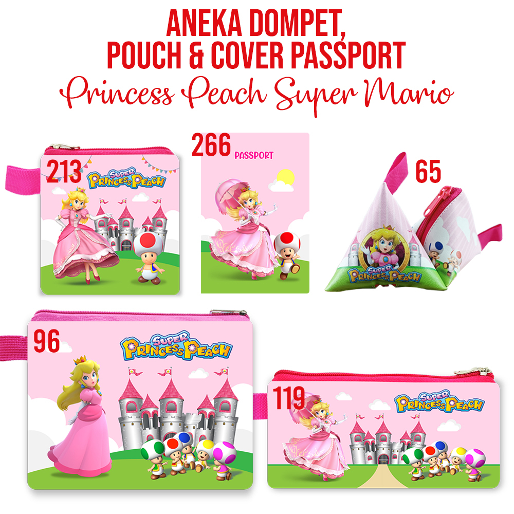 Jual Princess Peach Super Mario Mini Wallet Panjang Case Pouch Sling ...