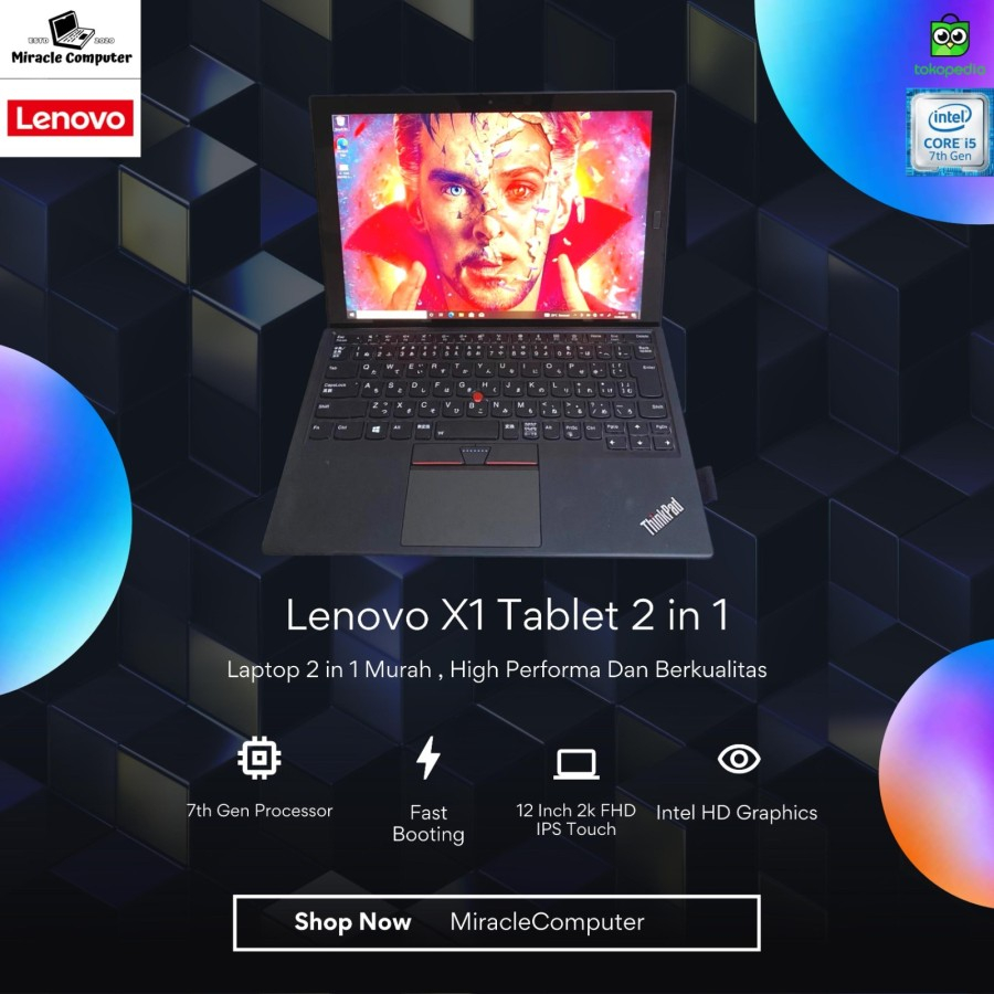 Jual Lenovo Thinkpad X1 Tablet 2 In 1 G2 2 in 1 Core i7 i5 Gen 7th FREE ...