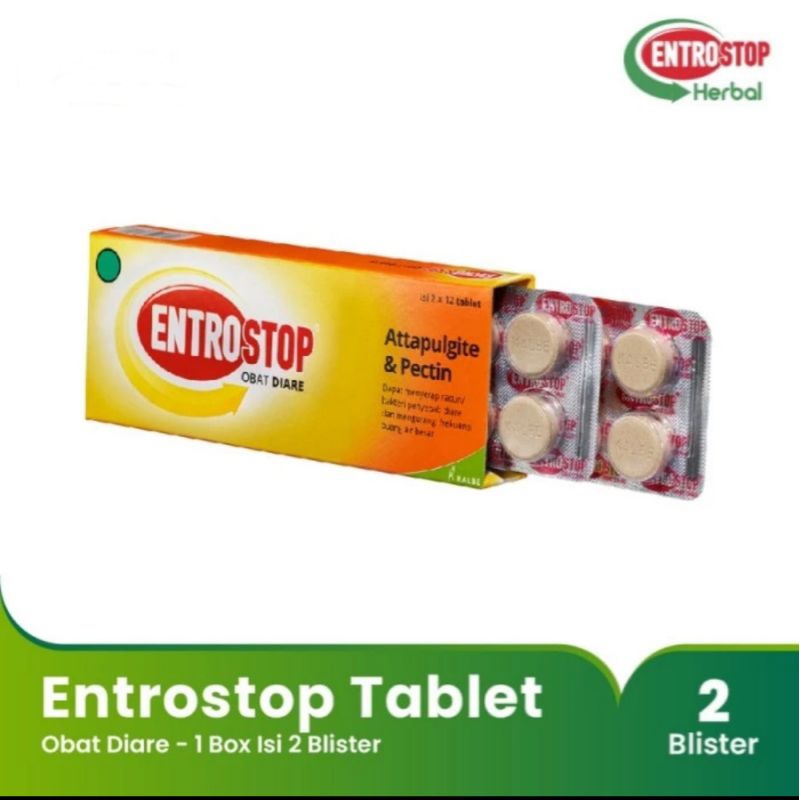 Jual ENTROSTOP TABLET - PER KOTAK ISI 2 BLISTER - OBAT DIARE | Shopee ...