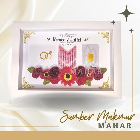 Jual [SUPER SALE] Mahar uk 24x34| Bingkai Mahar pernikahan 3d | Custom ...