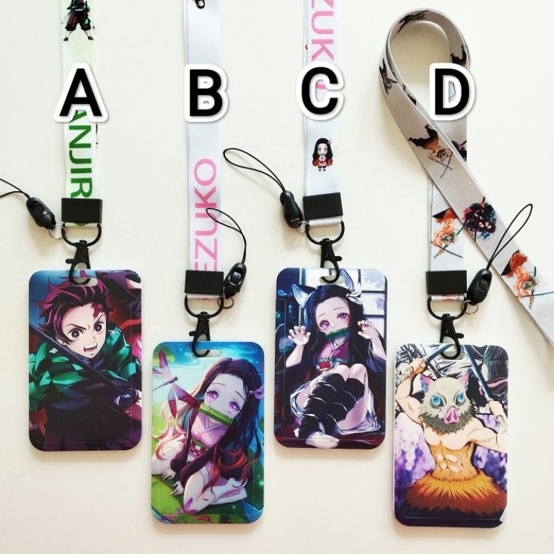 Jual Demon Slayer Anime ID Card Holder Lanyard 2 Kimetsu no Yaiba ...