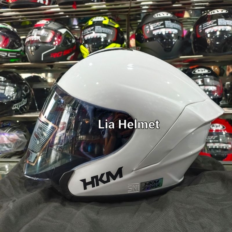 Jual helm half face HKM Zenix Putih / helm HKM Kairoz white | Shopee ...