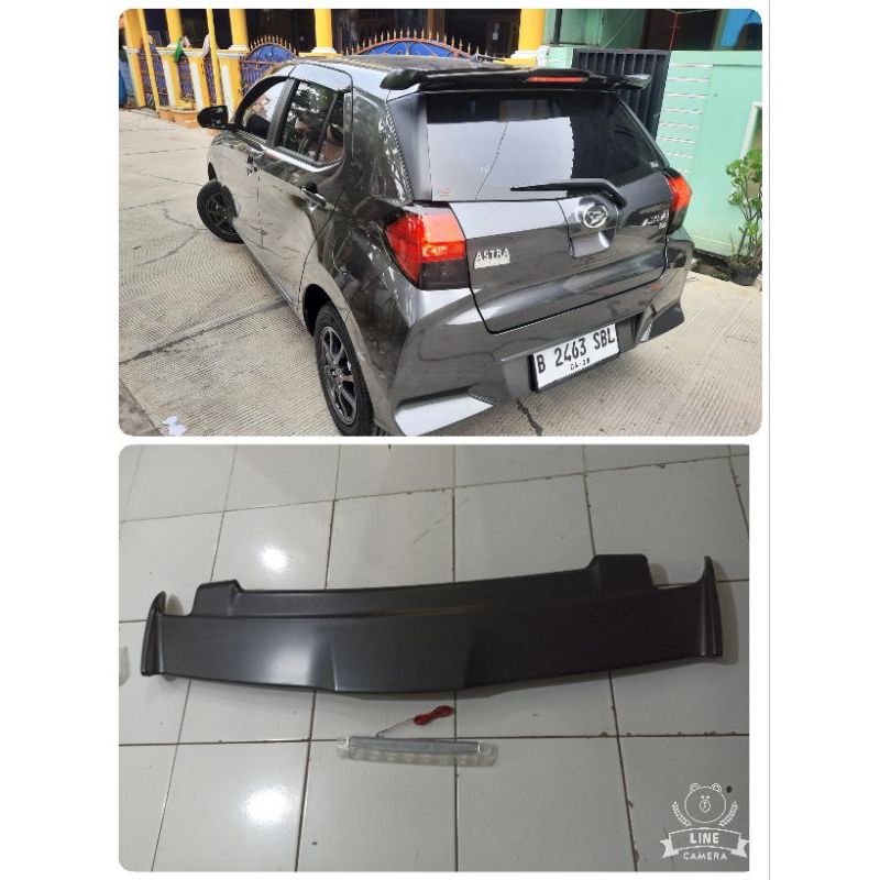 Jual SPOILER AGYA AYLA 2014 - 2024 CUSTOM PLUS LAMPU | Shopee Indonesia