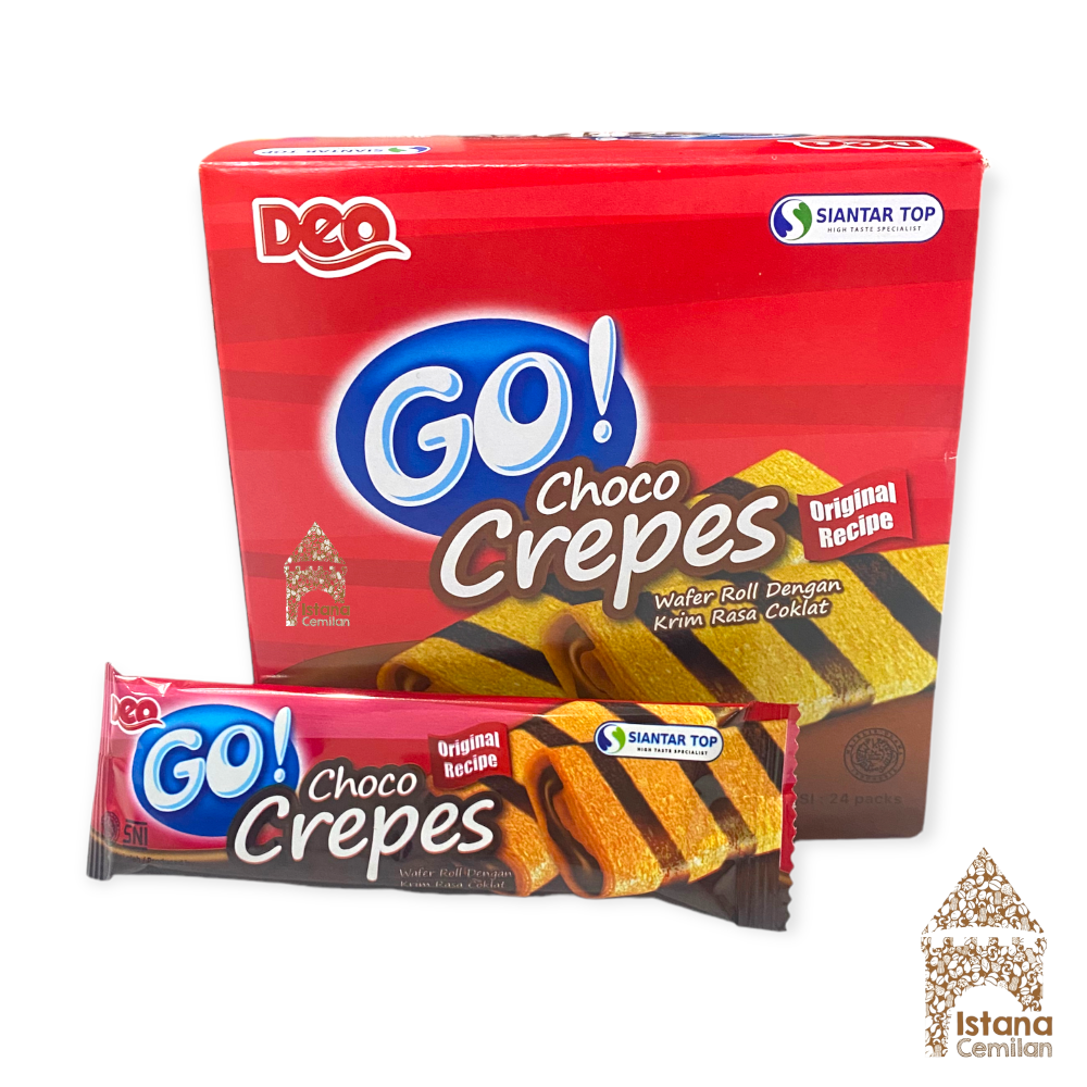 Jual Go Choco Crepes Wafer Roll Krim Cokelat (isi 24 pcs) | Shopee ...