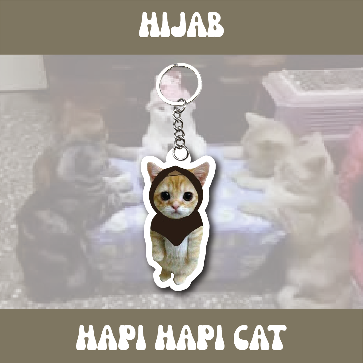 Jual GANTUNGAN KUNCI HAPI HAPI CAT | AKRILIK 3MM | CAT | KUCING | GANCI | KEYCHAIN | Shopee ...