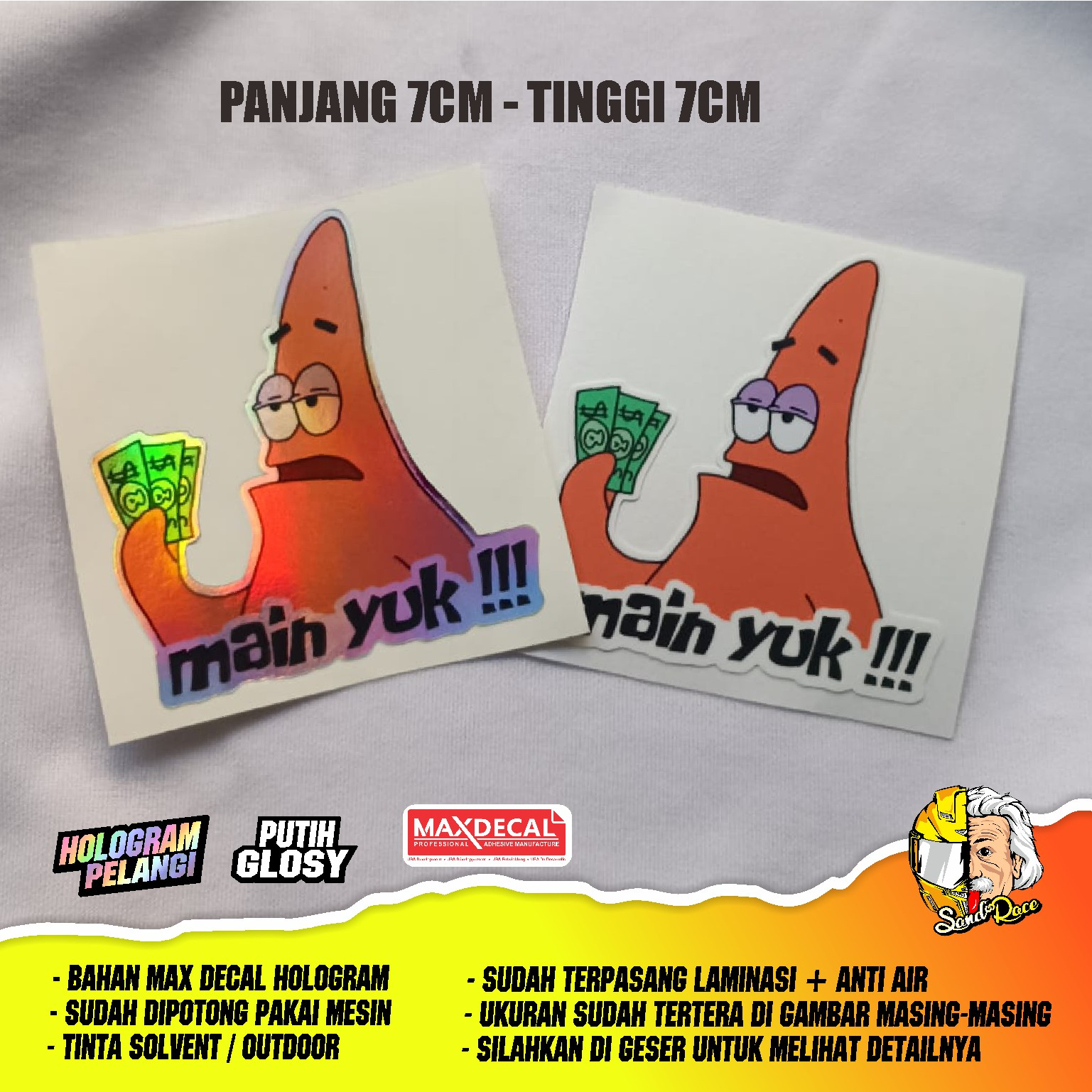 Jual stiker viral gak bahaya ta? cutting hologram / sticker viral GAK ...