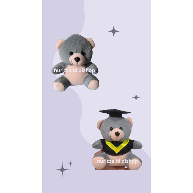 Jual Bear mini Toga 13 cm / boneka wisuda 13 cm / Bear buket 13 cm ...